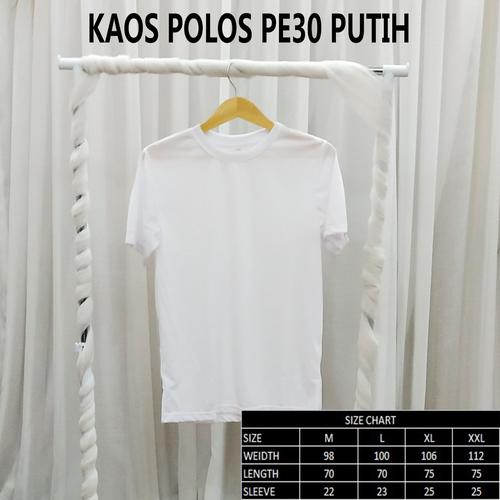 Jual Kaos Polos ARMY & PUTIH PE 30 UNISEX M, L, XL, XXL - PUTIH PE30, L ...