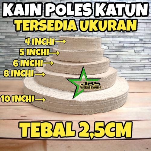 Jual KAIN POLES KATUN PUTIH 4" / 5" / 6" / 8" / 10" × 1" INCHI (2,5CM ...