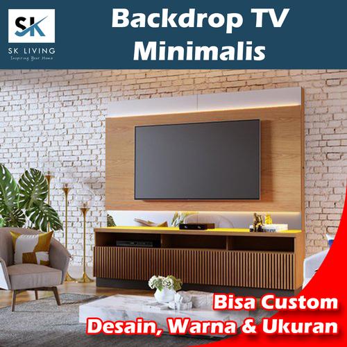 Jual Backdrop TV Minimalis Custom | Lemari TV | Partisi TV | Rak TV ...