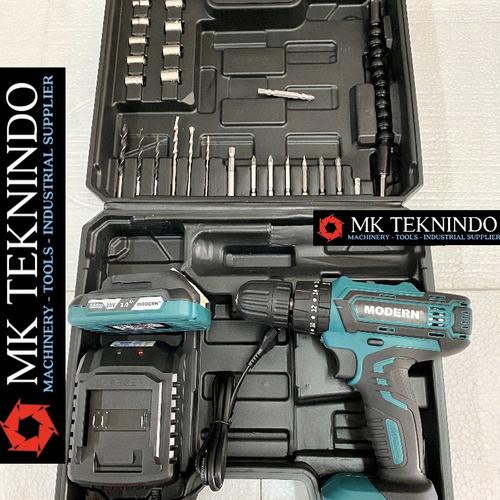 Jual Modern M16 SET Mesin Bor Tembok Cordless Impact Drill Cas Baterai ...