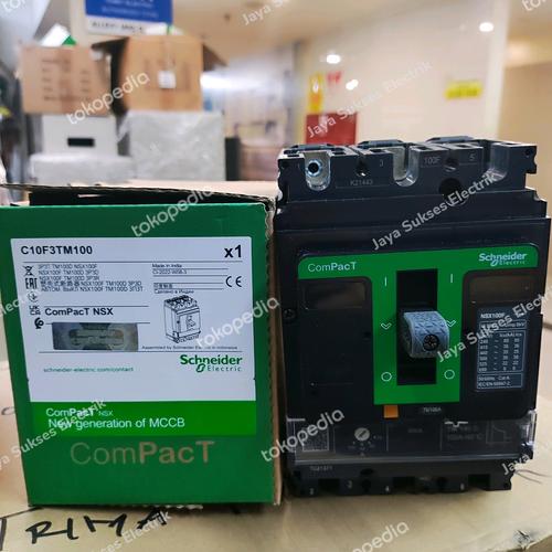 Jual NEW! MCCB NSX100F 3P 100A 36KA C10F3TM100 Adjustable 70-100A ...