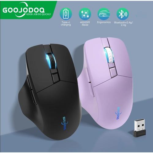 Jual GOOJODOQ Wireless LED 2.4Ghz Bluetooth PC Gaming Mouse - Ungu, 2.4 ...