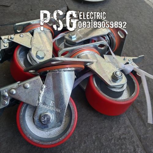 Jual roda caster 6 inch heavy duty sagenwrek PU roda troly 6 inch ...