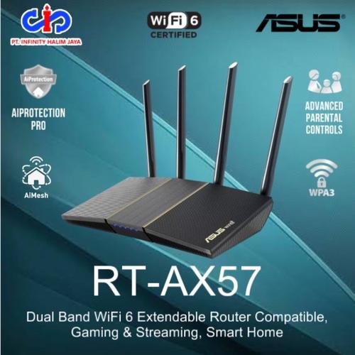 Jual ASUS RT-AX57 AX3000 Dual Band WiFi 6 Extendable Router AX57 ...