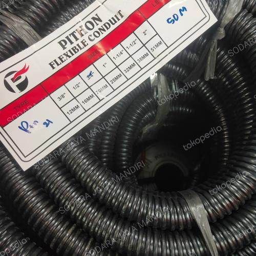 Jual FLEXIBLE CONDUIT 20MM PITHON FLEXIBLE CONDUIT HITAM 3/4" - Roll ...