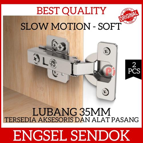 Jual Isi 2 Pcs Engsel Sendok Slow Motion Soft Hinge Model Lurus Ukuran ...