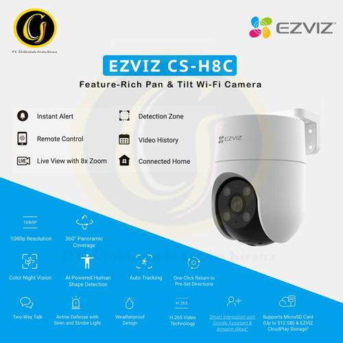 Jual Ezviz H8c 4MP 2K+ Outdoor CCTV Pan & Tilt Wifi IP Camera Auto ...