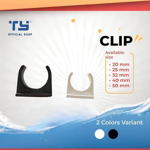 Jual TY Clip Pipe / Penjepit Pipa U - PVC by 3 Pawns - WHITE, 20 ...