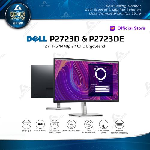 Promo Monitor LED Dell P2723D P2723DE 27" IPS 1440p 2K QHD ErgoStand ...
