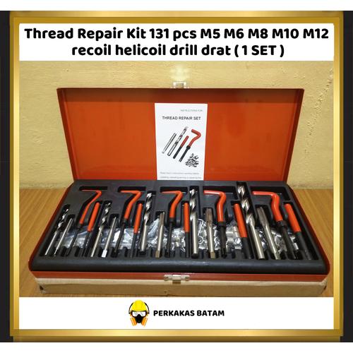 Jual Thread Repair Kit 131 pcs M5 M6 M8 M10 M12 recoil helicoil drill ...