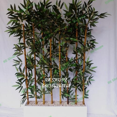 Jual bunga plastik pohon bambu partisi/T1M/Bunga hias/artificial/pohon ...