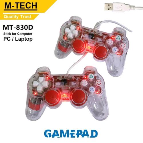 Jual M-Tech Original Gamepad Stick PC Laptop PS Double Getar Tranparan ...