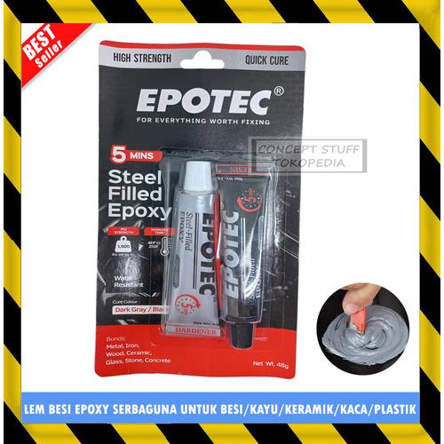 Jual LEM BESI EPOXY EPOKSI EPOTEC GLUE 5 MENIT CEPAT KERING TAHAN AIR ...