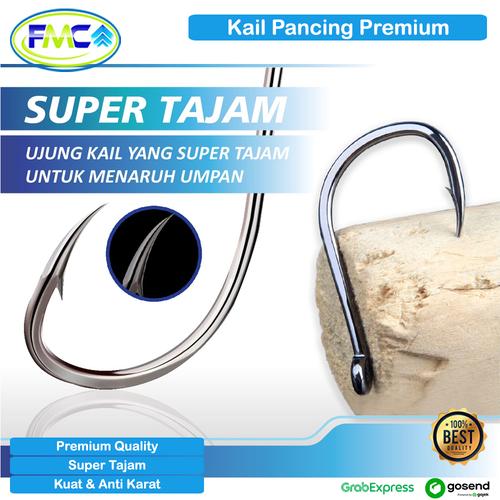 Jual Kail Pancing Premium Hook Mata Kait Super Tajam Kuat High Carbon ...