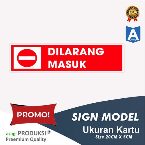 Jual Sign Stiker Dilarang Masuk, Dilarang Parkir, Dilarang Merokok ...