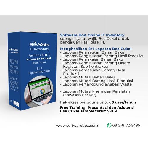 Jual BoA Online IT Inventory - Software Fasilitas KITE dan Kawasan Berikat - Fasilitas KITE ...