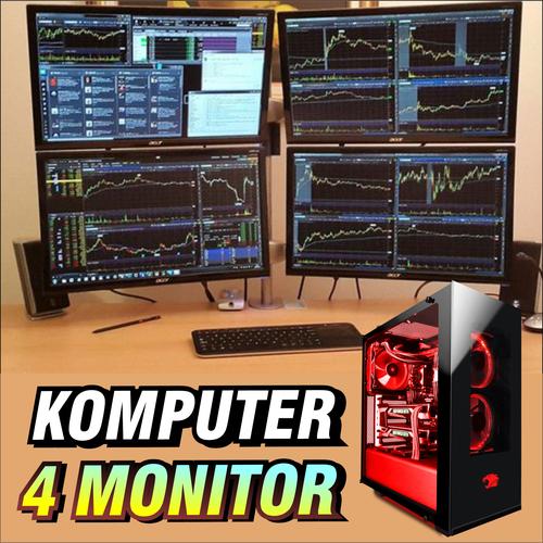 Jual PC TRADING MULTI 4 MONITOR SET INTEL CORE I3 13100F-16GB-ARC A380 ...