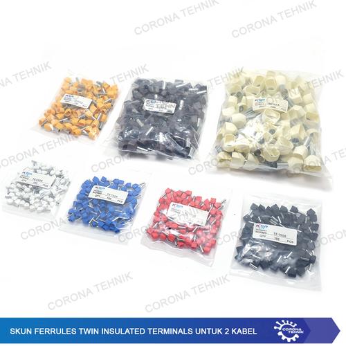 Jual Skun Ferrules Twin Insulated Terminals Untuk 2 Kabel FORT - TE ...