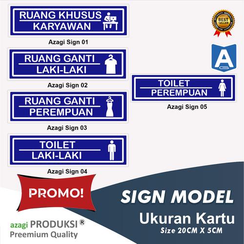Jual Sign Stiker Ruang ganti , Toilet Laki laki & Perempuan Ukuran 20x5 ...