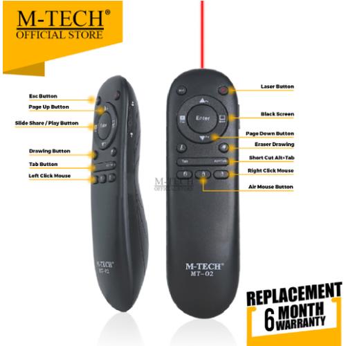 Jual Laser Pointer Wireless Presentasi with Mouse Function MT-02 M-Tech ...