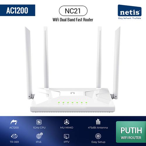 Jual Netis NC21 AC1200 Dual Band Wireless Router - Jakarta Utara ...