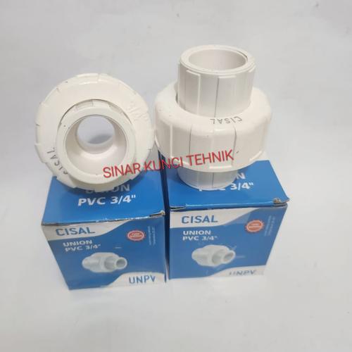 Jual Watermur PVC CISAL 3/4" inch Water Mur Pompa Polos Union Fitting ...