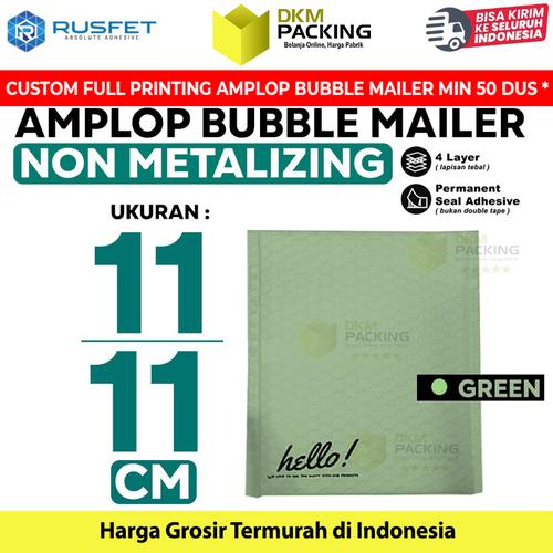 Jual Amplop Bubble Mailer Bag Green 11x11cm Polybubble Envelope RUSFET ...