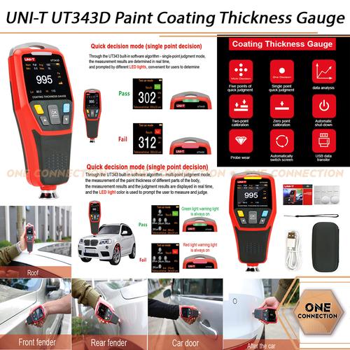 Jual UNI-T UT-343D/ UT343D Paint Coating Thickness Gauge Ukur Ketebalan ...