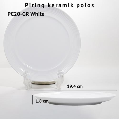 Jual Piring ceper keramik polos 19cm - 21cm varian 6pcs by Indo keramik ...