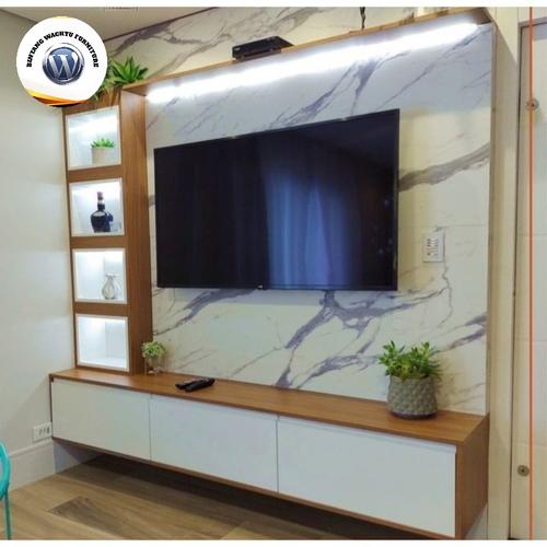 Jual backdrop tv meja tv panel tv hiasan dinding tempel hpl - p200 x t ...