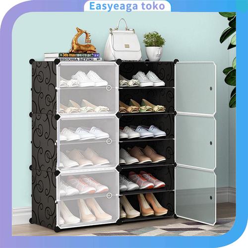 Promo Rak Sepatu 2 Baris 6 Slot Rumah Tempat Sepatu Lemari Sepatu All ...