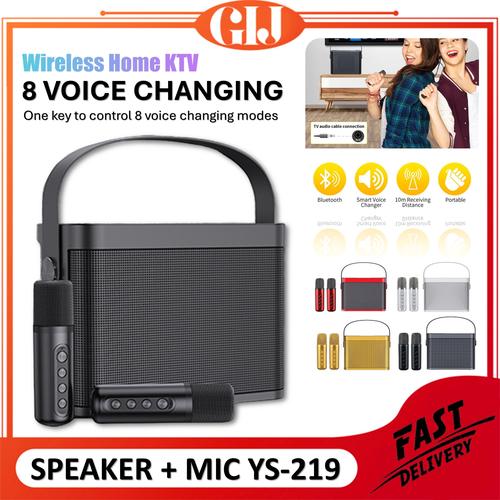 Promo YS-219 Speaker Bluetooth Karaoke 2 Mic Wireless Voice Change - Black - Jakarta Utara ...