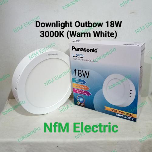 Jual Downlight Panasonic 18W Bulat Outbow/ LED panel OB 18W Bulat 3000K ...