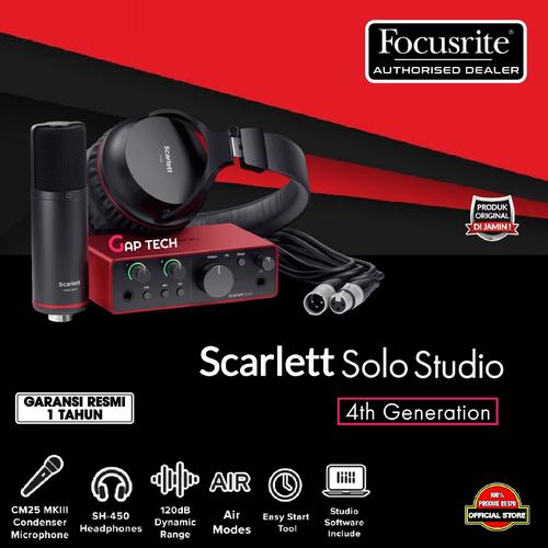Promo Focusrite Scarlett Solo Studio 4th Gen USB Audio Interface ...