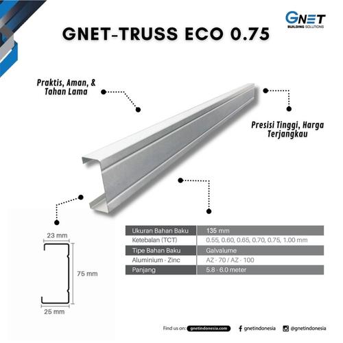 Jual Canal Truss C75 Rangka Baja Ringan Panjang 6 Meter - ECO Truss 0. ...