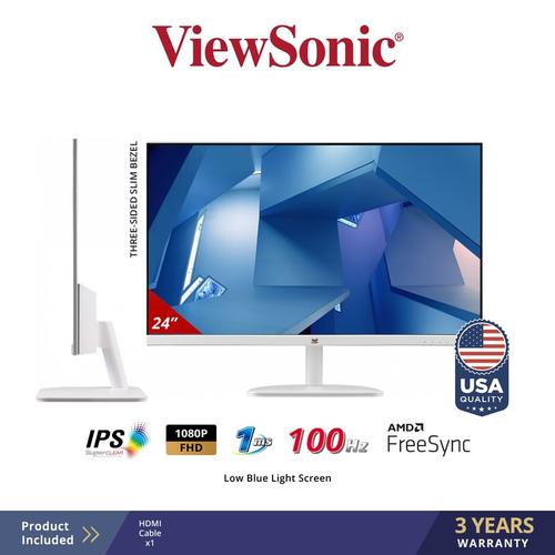 Jual Monitor ViewSonic LED 24" VA2432-H-W White IPS Frameless 100hz 1ms - Jakarta Pusat - Cancer ...