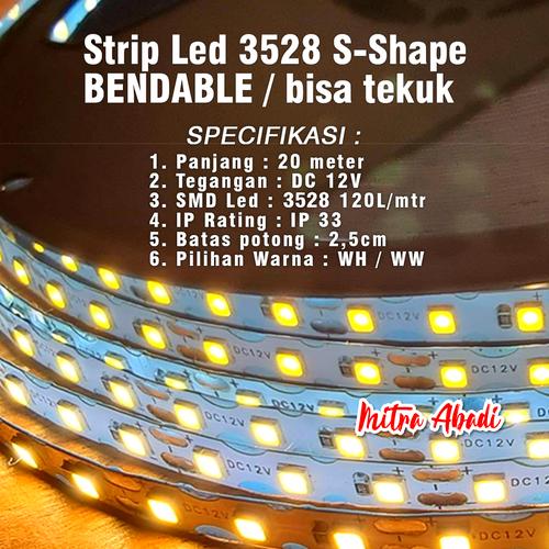 Jual LED Strip S - SHAPE / BENTUK S SMD 3528 DC 12V IP33 INDOOR ONLY ...