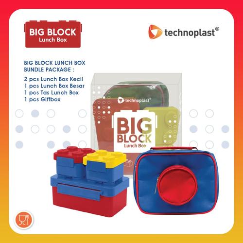 Jual TECHNOPLAST Big Block Lunch Box Set/Tempat Makan Set Big Block ...