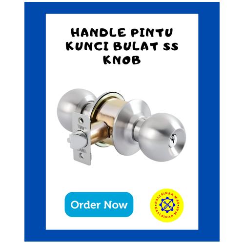 Jual Handle Bulat Kunci Pintu Kamar Mandi Toilet Stainless 1 Set Weldom ...