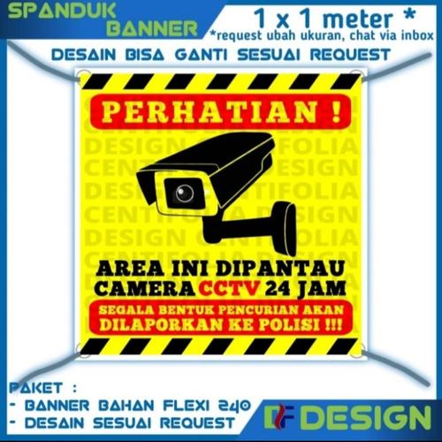 Jual PAKET CETAK DESAIN SPANDUK BANNER RAMBU DIPANTAU CAMERA CCTV ...