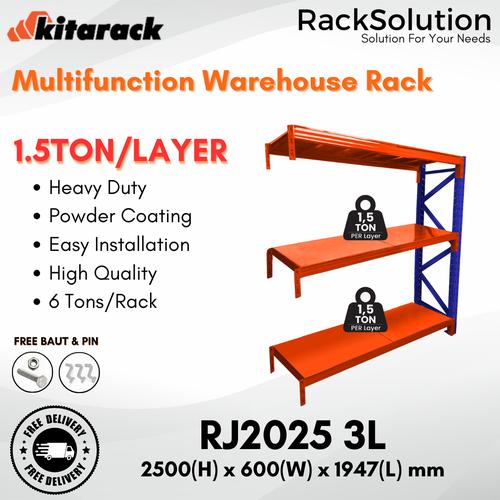 Jual RJ2025 KITARACK Jointer Rak Gudang 2.5 Meter Heavy Duty Warehouse ...