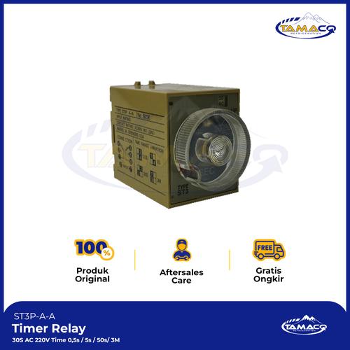 Jual ST3P-A-A Timer Relay , 30S AC 220V Time 0,5s / 5s / 50s/ 3M ...