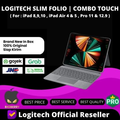 Promo Logitech Combo Slim Folio Touch Keyboard iPad Pro 11 12.9 Air 4 5 ...