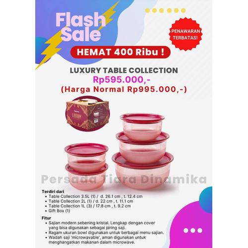 Jual TUPPERWARE LUXURY TABLE COLLECTION MANGKOK SAJI - BERBAGAI UKURAN ...