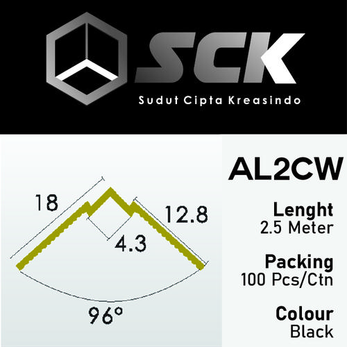 Jual Corner Bead/Inner Bead Sudutan Dalam Tembok UPVC PVC SCK AL 2 CW ...