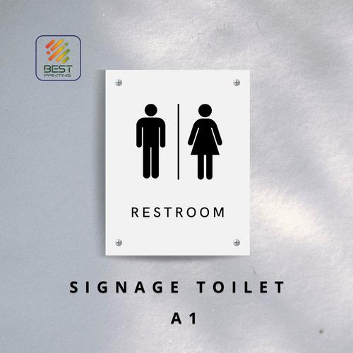 Jual Custom Signage Toilet | Papan Restroom Print UV - C2 - Jakarta ...
