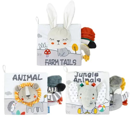 Jual soft book tail 3D / buku bayi bunyi buku bantal-8 halaman ...