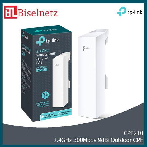 Jual TP-LINK CPE210 2.4GHz 300Mbps 9dBi Outdoor CPE 5Km Longrange ...