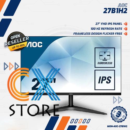 Jual AOC 27B1H2 27” Frameless IPS Monitor, FHD 1920x1080, 100Hz ...