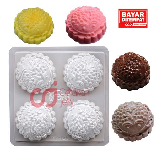 Jual CJ Cetakan Mooncake Moon Cake Puding Jelly Bulat Fish Pattern ...